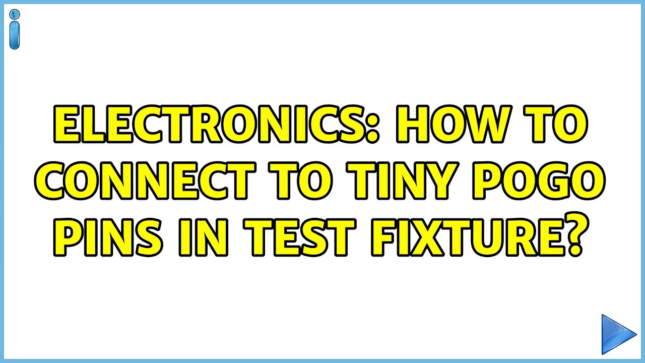 Electronics: How to connect to tiny pogo pins in test fixture? - YouTube