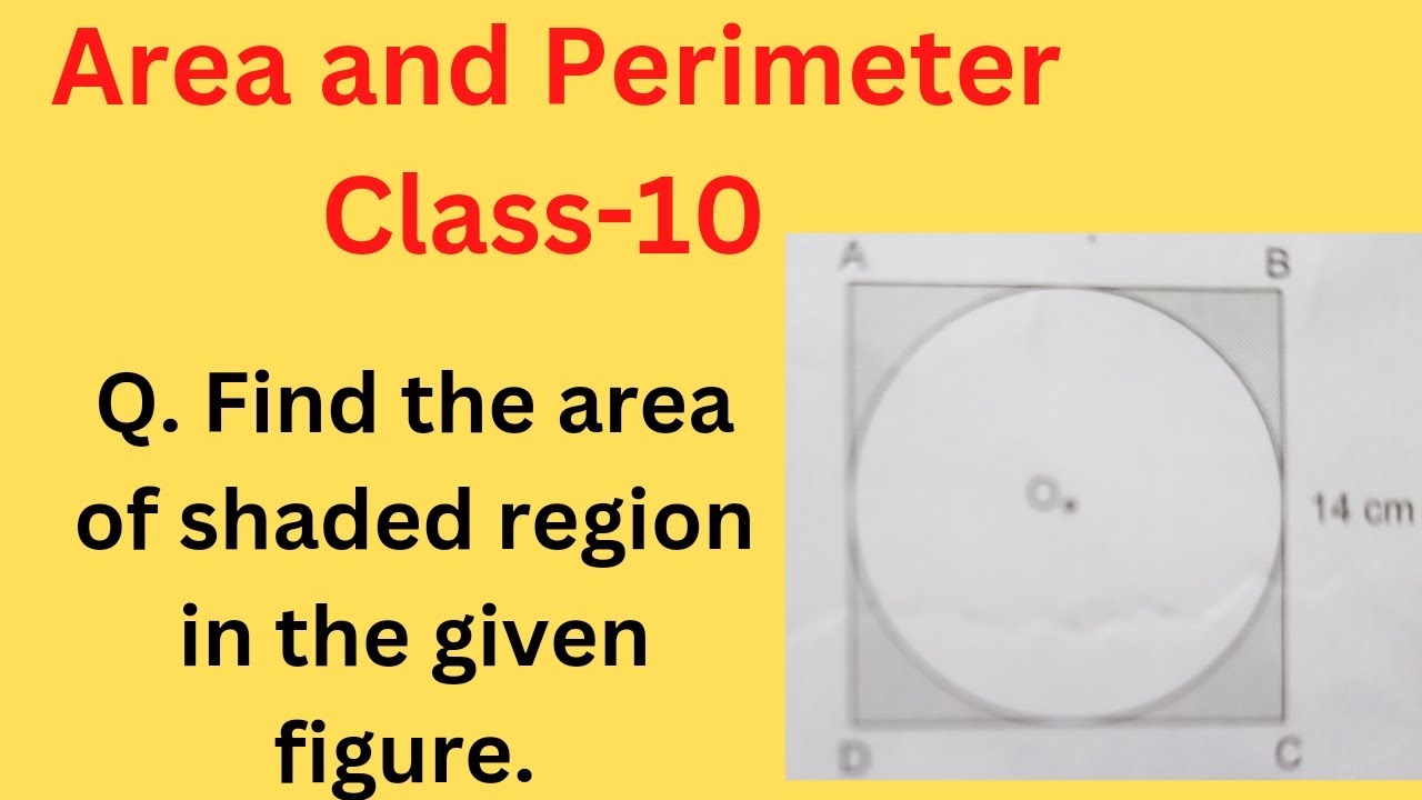 Area of shaded region when a circle is inscribed in a square.#maths # ...