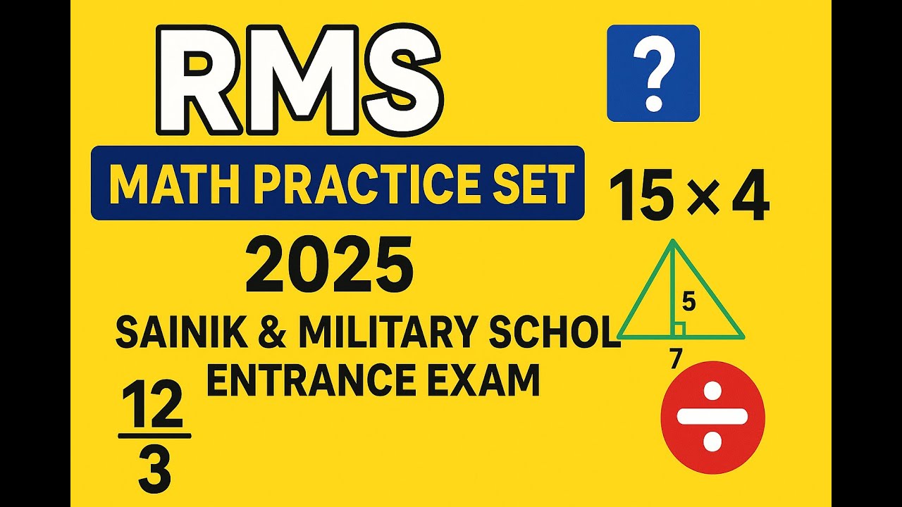 "RMS Math Practice Set 2025 | Sainik & Military School Entrance Exam ...