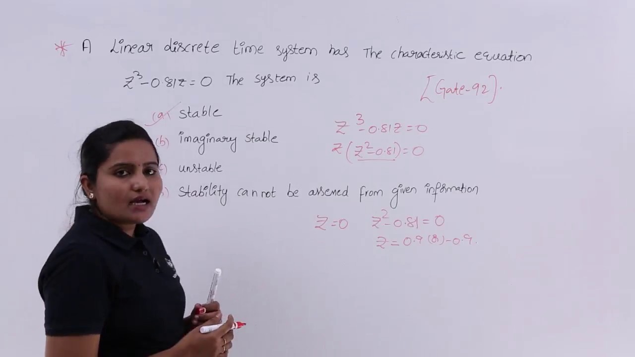 Linear Discrete Time System of Z-Transform Problem Example - YouTube