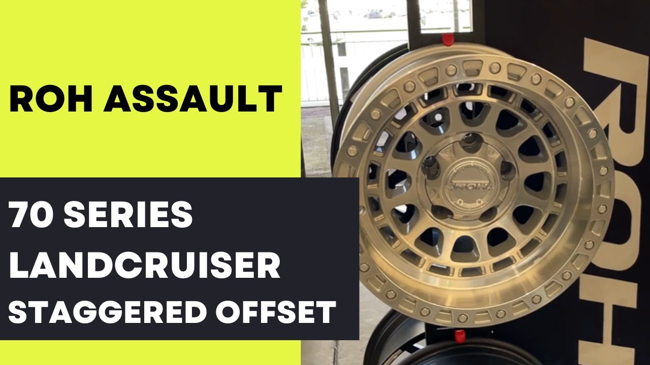 ROH Assault Wheel Staggered Offset for 70 Series LandCruisers - YouTube
