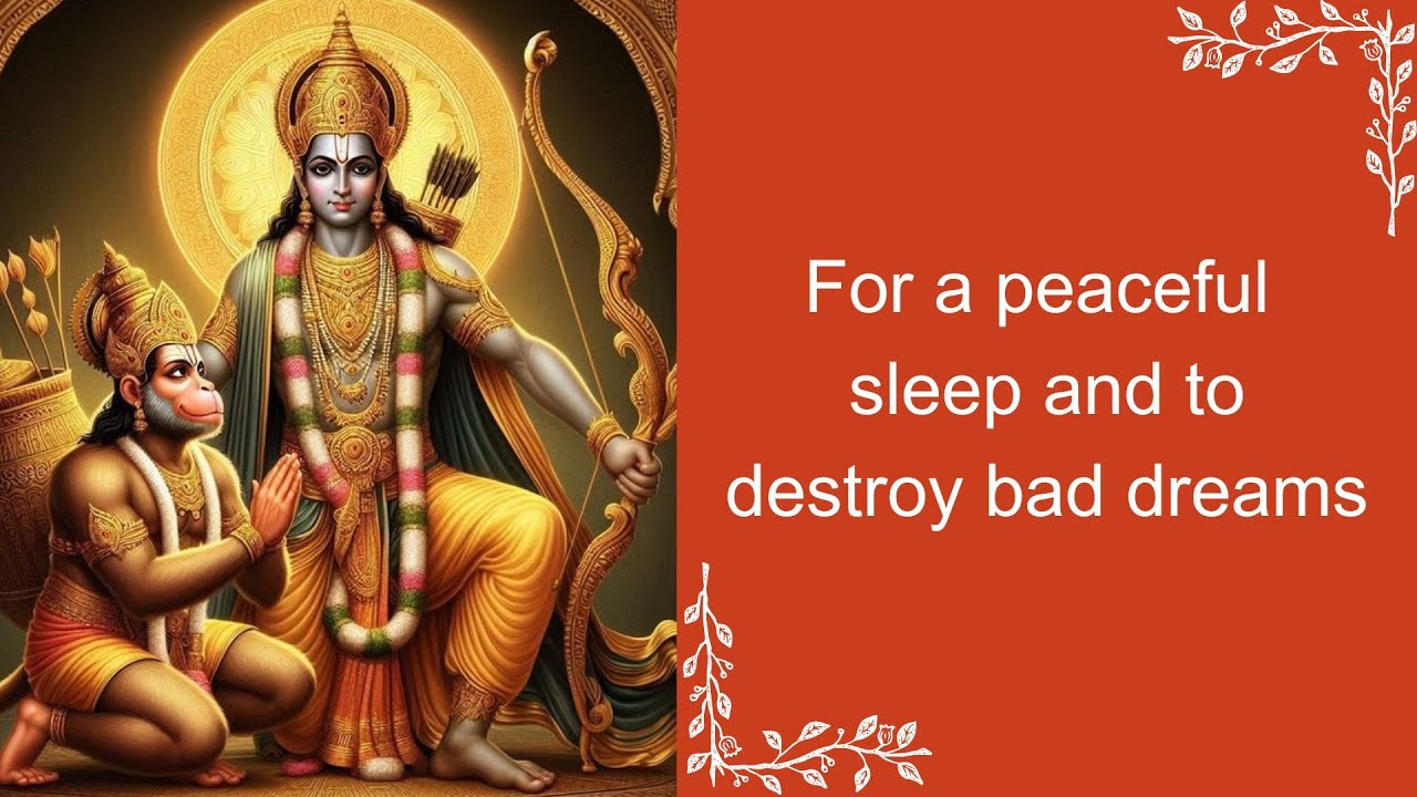 Mantra for peaceful sleep without bad dreams | Ramaskandam Hanumantam ...