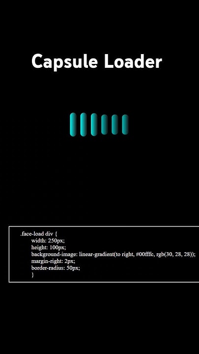 8/100 Trick l Capsule Loader l #html #css #javascript #loader #shorts #viral - YouTube