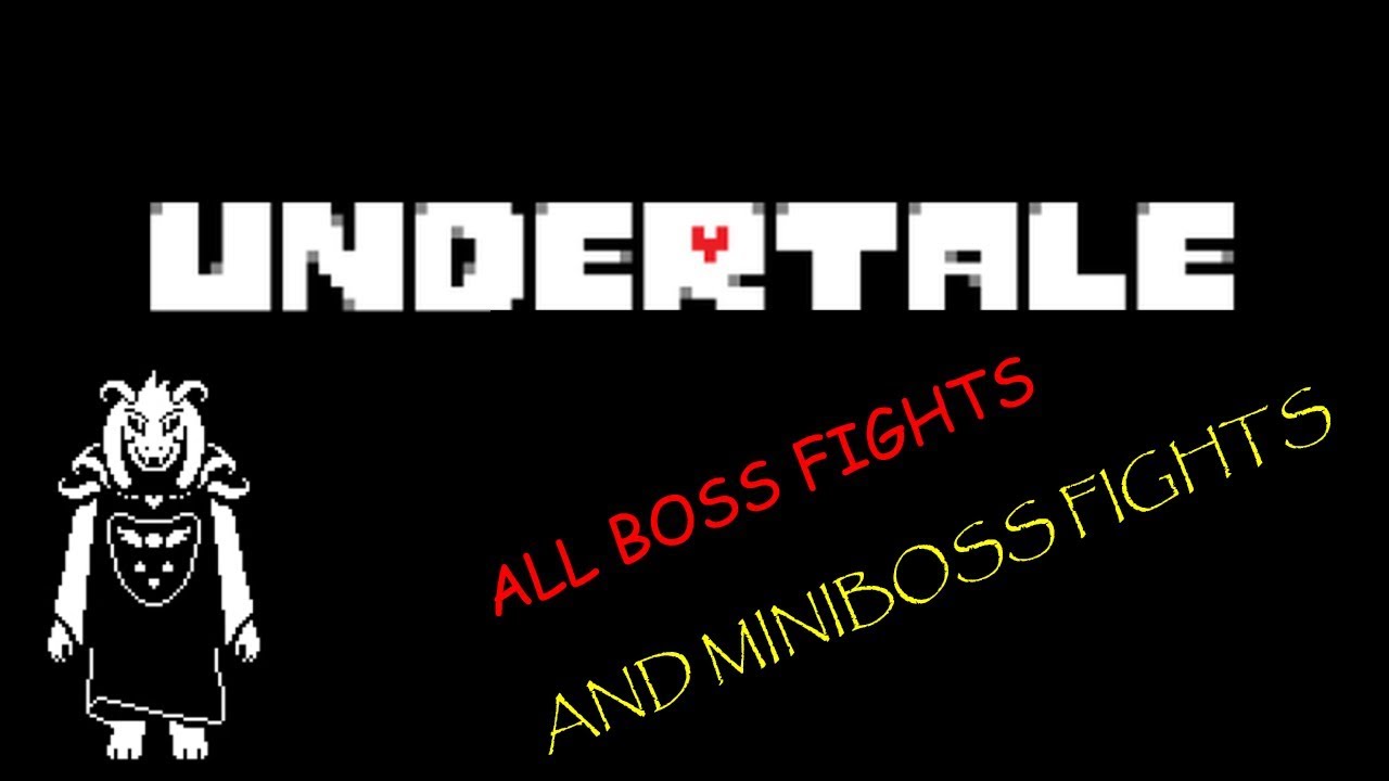 Undertale All Boss And Miniboss Fights (Pacifist route) - YouTube