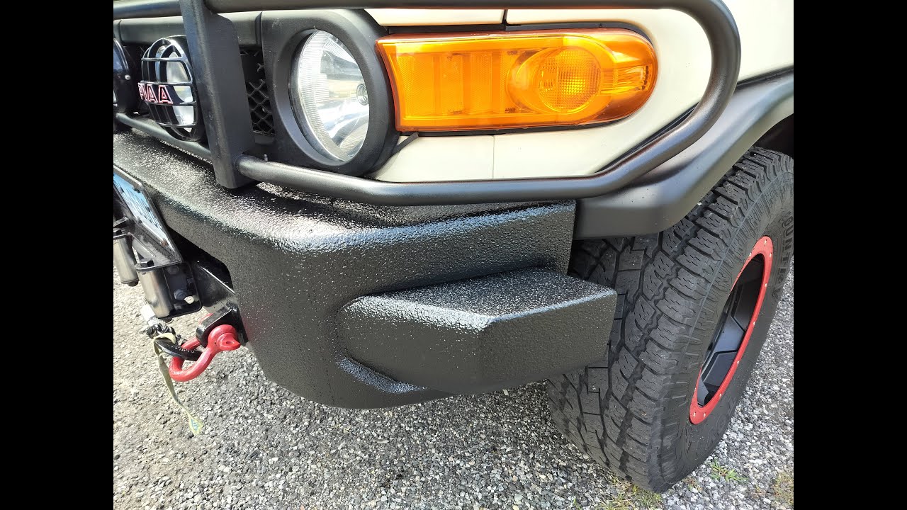 I removed the bumpers on my Toyota FJ Cruiser and sprayed them with ...