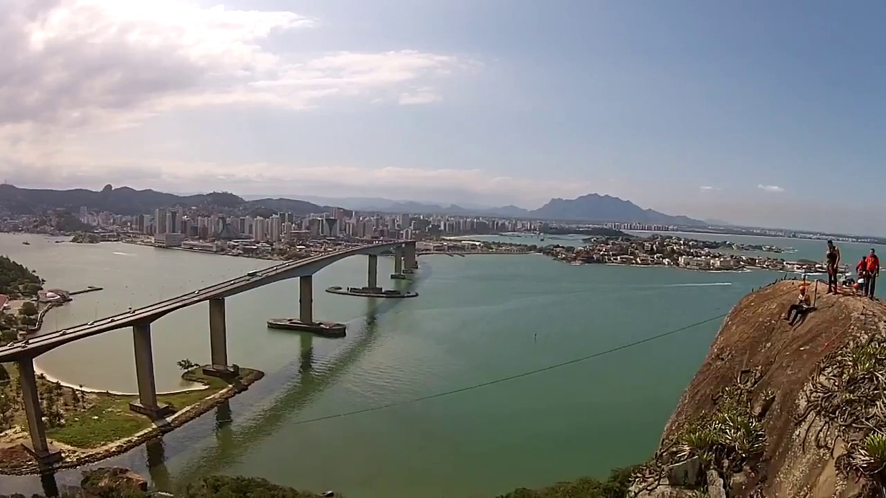 Tirolesa no Morro do Moreno Vila Velha ES BR from YouTube - YouTube