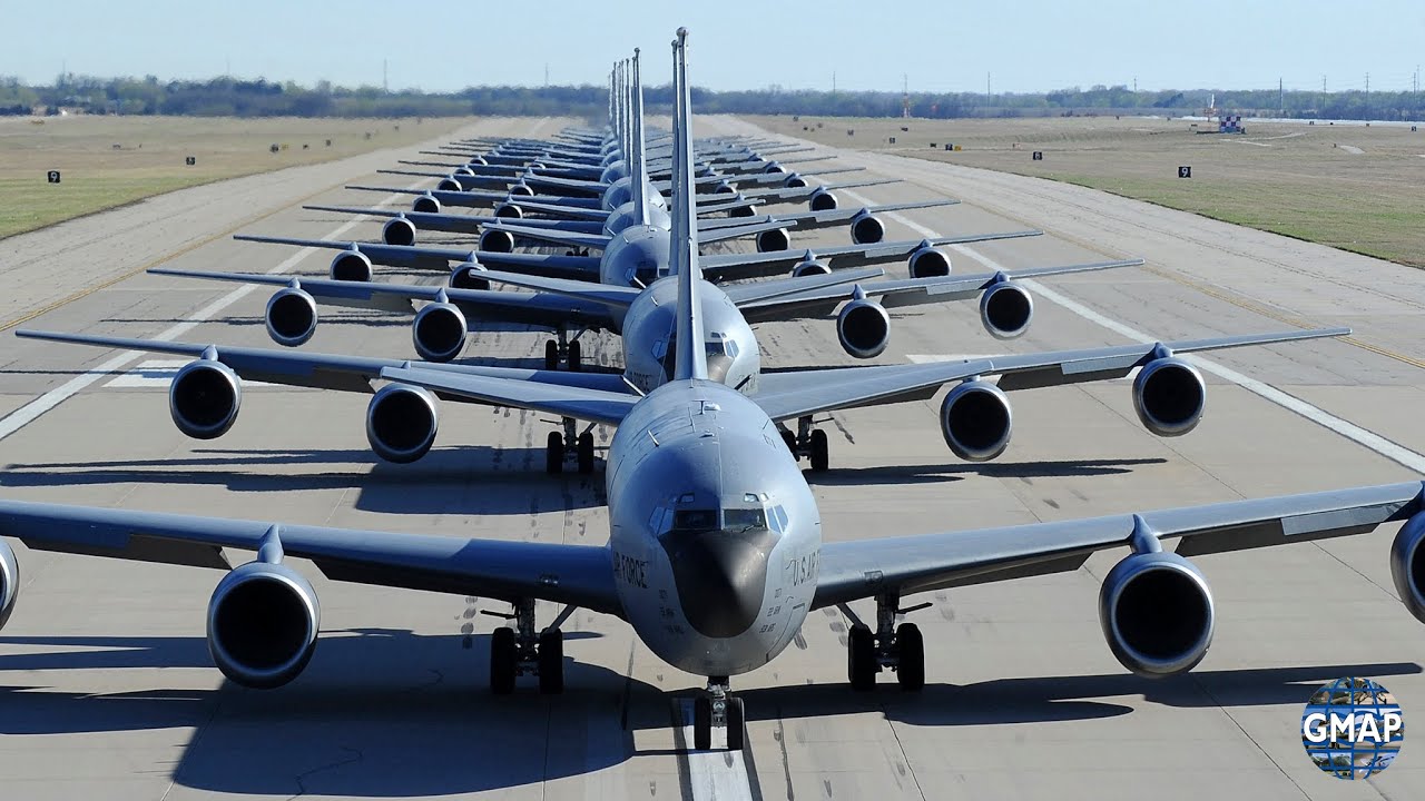 18x KC-135 Mass launch at Mc Dill AFB #military #airforce #usaf - YouTube
