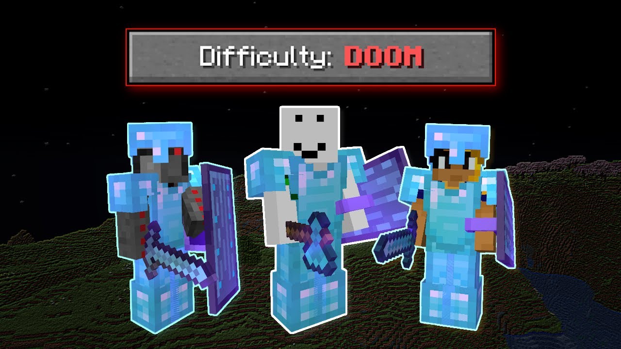 Three Minecraft Noobs Attempt The Game's Hardest Difficulty... - YouTube