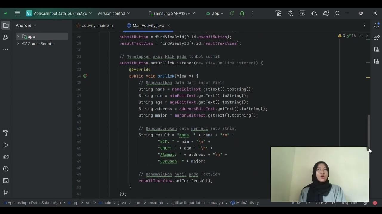 Cara Membuat Aplikasi Input data menggunakan Aplikasi Android Studio - YouTube