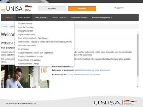 Tutorial Enrollment online via MyUNISA - YouTube
