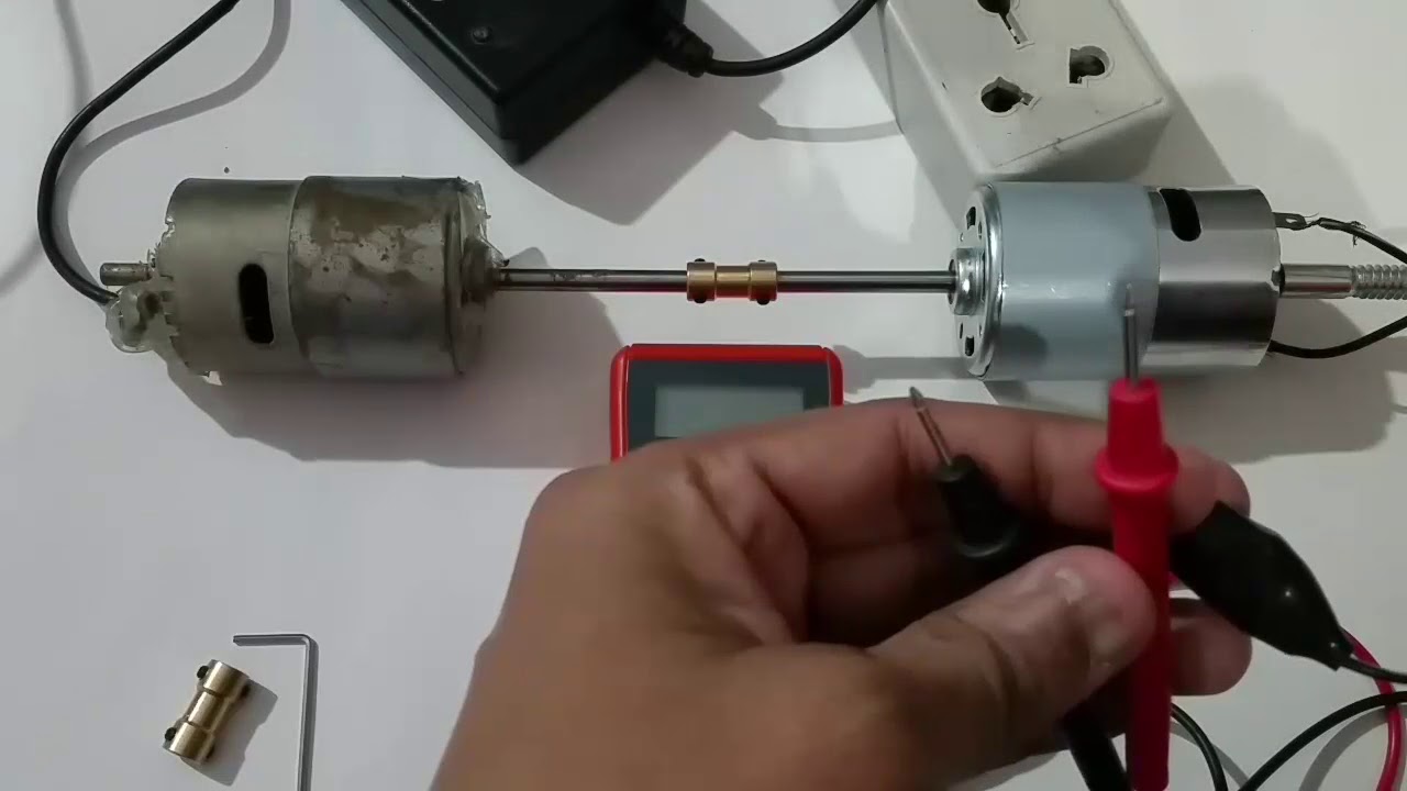 Mini Motor Generate 12v | Experiment mini generator using DC motor ...