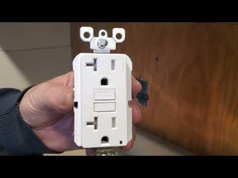 How to install a 20 amp Ground Fault Circuit Interrupter (GFCI) outlet - YouTube