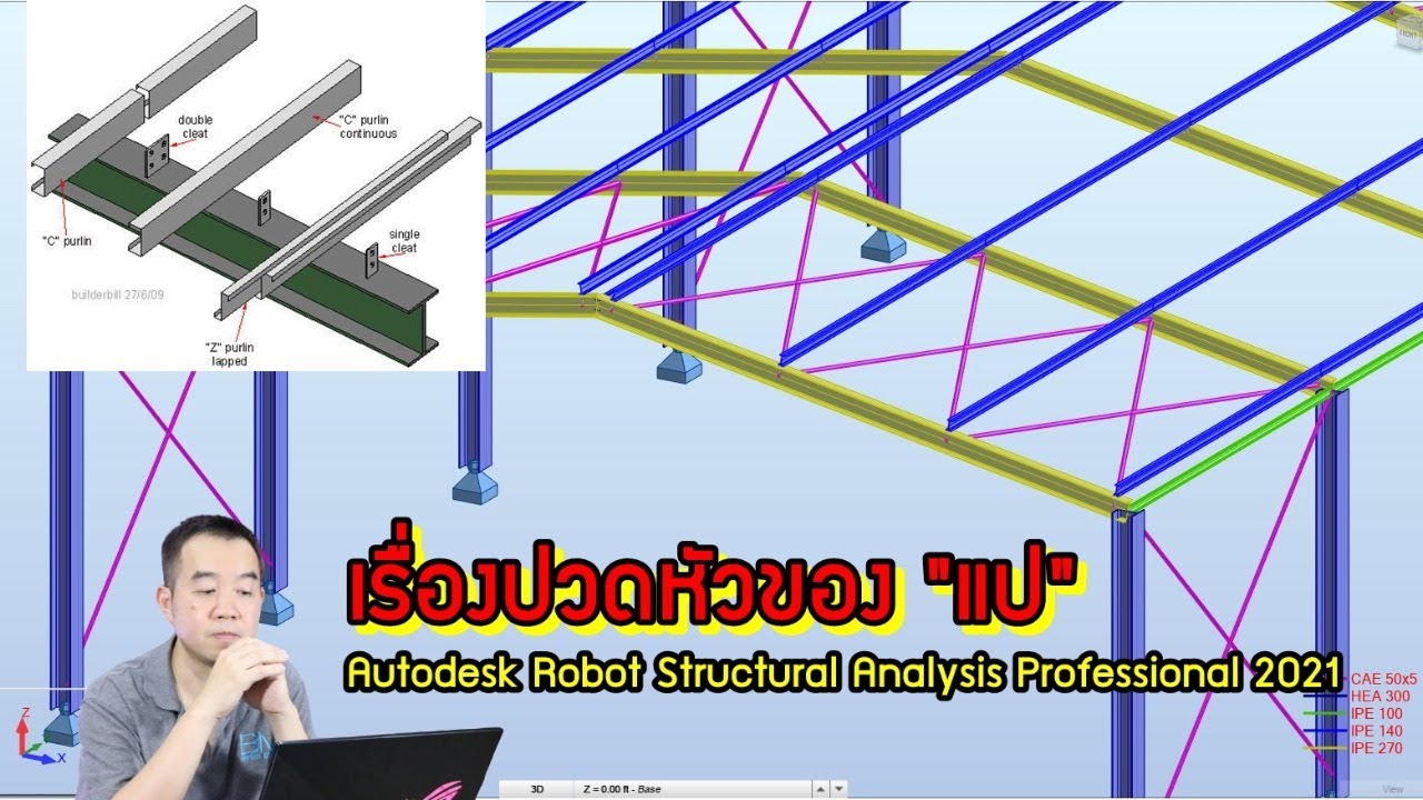 เรื่องปวดหัวของ "แป" Autodesk Robot Structural Analysis Professional ...