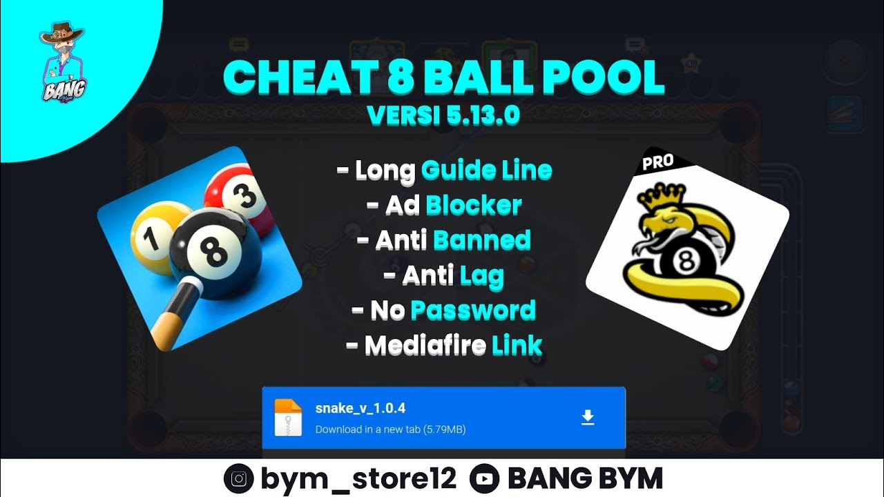 CHEAT LONG GUIDE LINE 8 BALL POOL VERSI 5.13.0 TERBARU NO PASSWORD ...