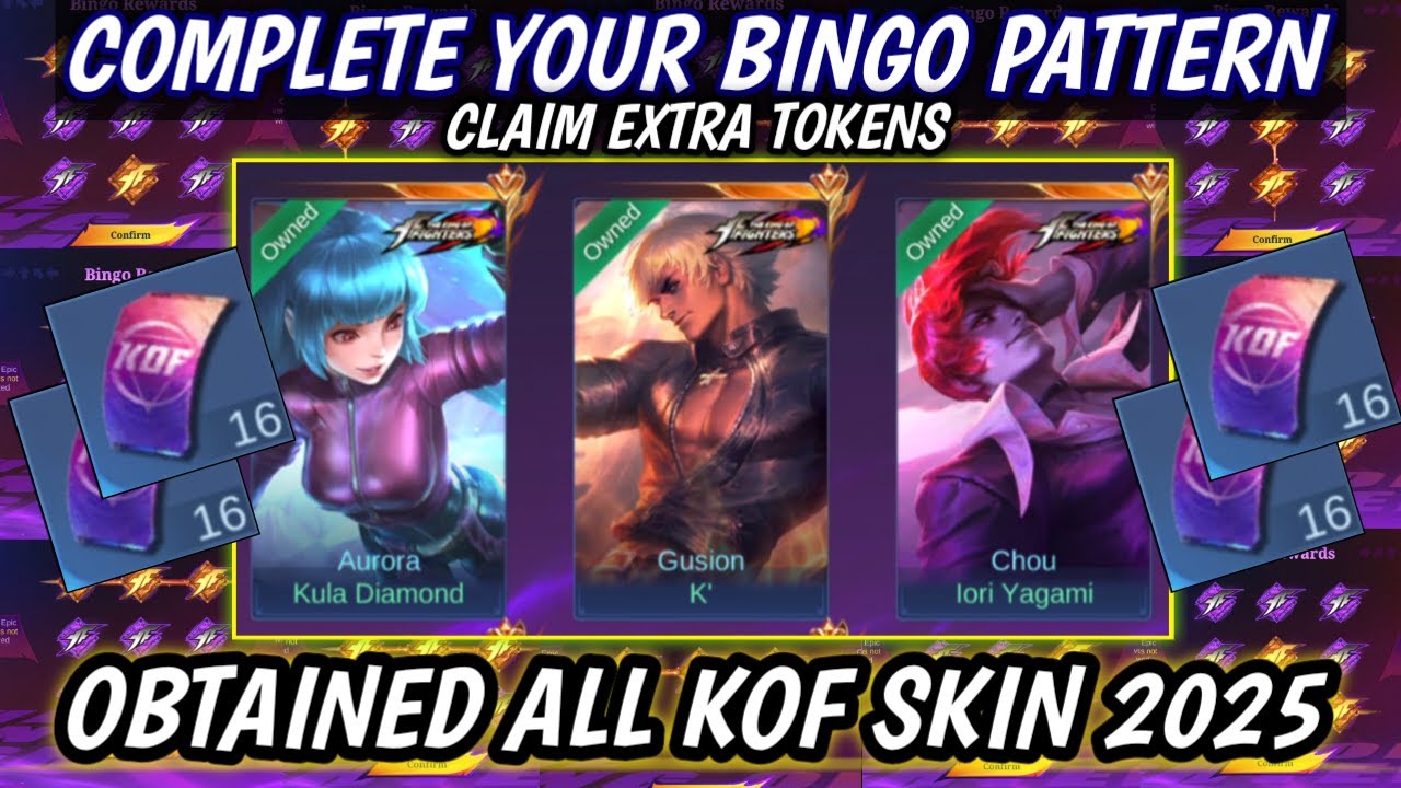CLAIM EXTRA TOKENS & GET ALL KOF SKIN 2025!! KOF BINGO DRAW (PHASE 2 ...