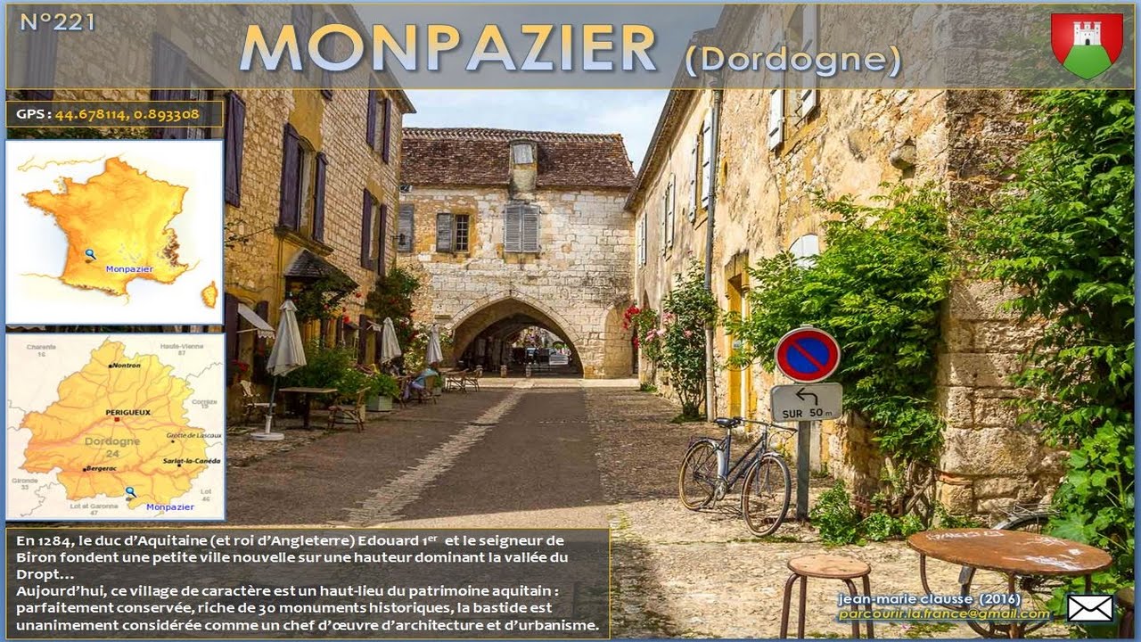 Monpazier - Dordogne (24) - YouTube
