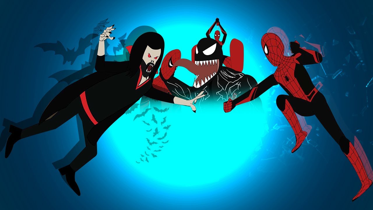 Morbius vs Spiderman vs Venom Fight Part 1 Animation | Cartoon W.I.T.H ...