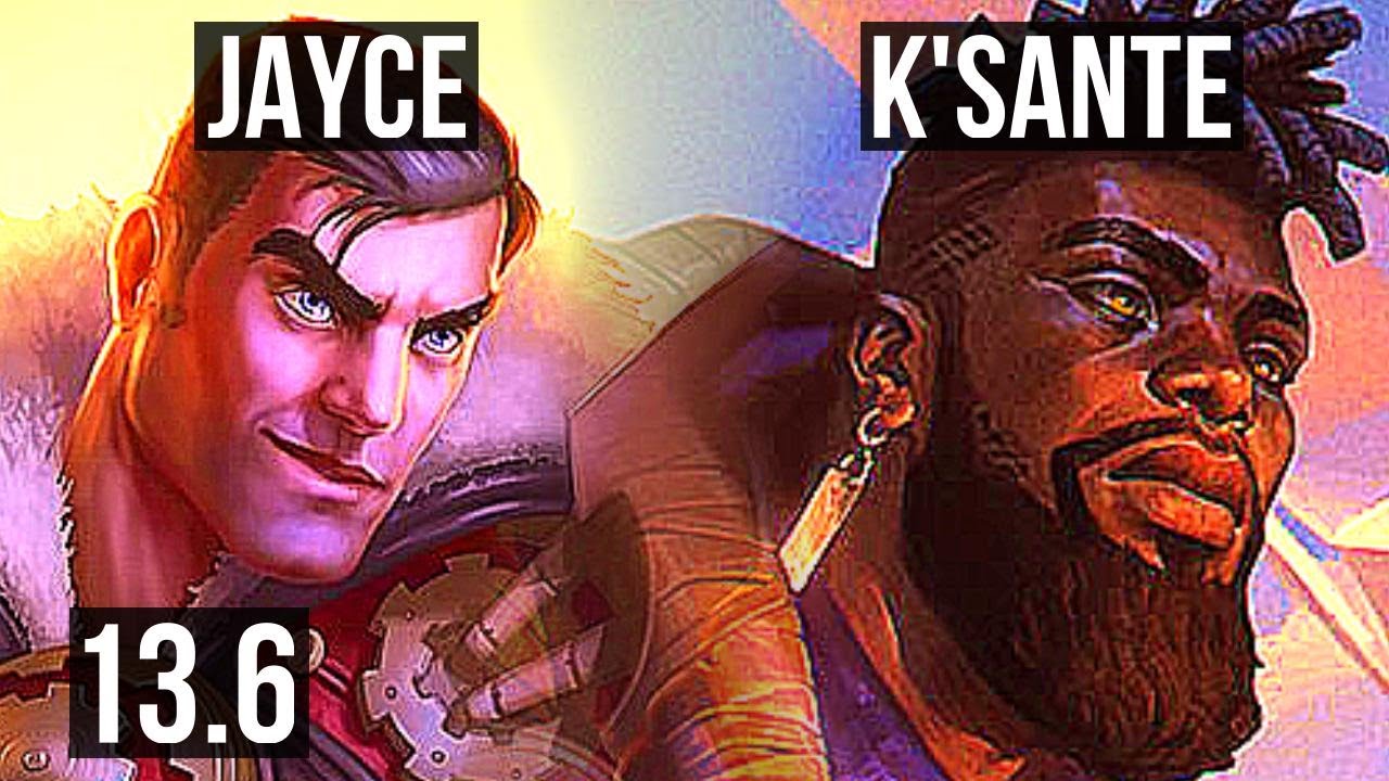 JAYCE vs K'SANTE (TOP) | Rank 4 Jayce, 7 solo kills, 12/3/6, Dominating ...