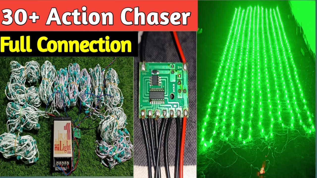 12 Volt Mini Action Chaser Connection Kaise Kare || 12 Volt Running ...