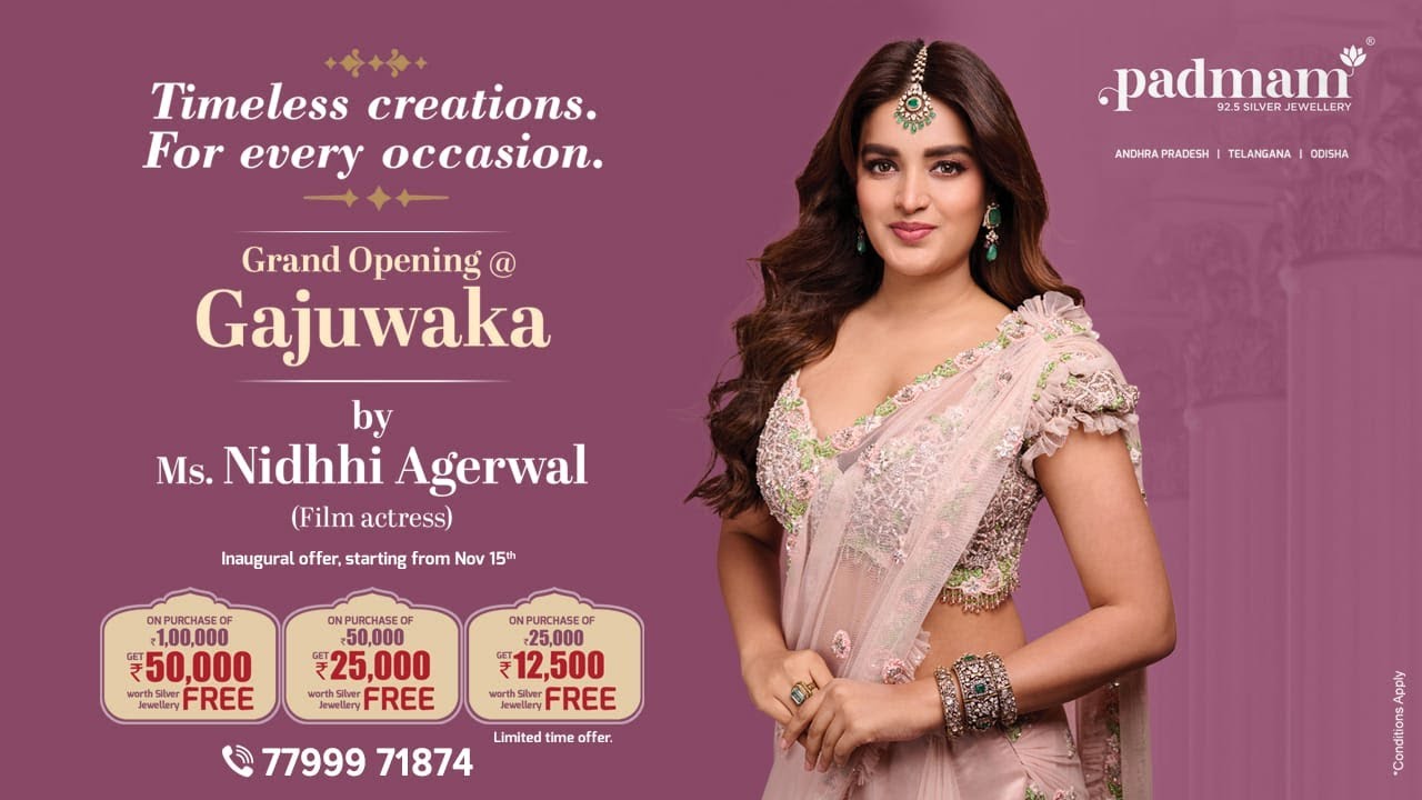 LIVE | Padmam Fine Silver Jewellery store grand launch in Gajuwaka ...