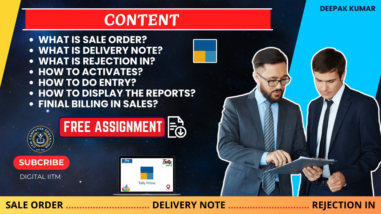 How to Create Sale Order in Tally Prime | Sale Order Process Step-by ...