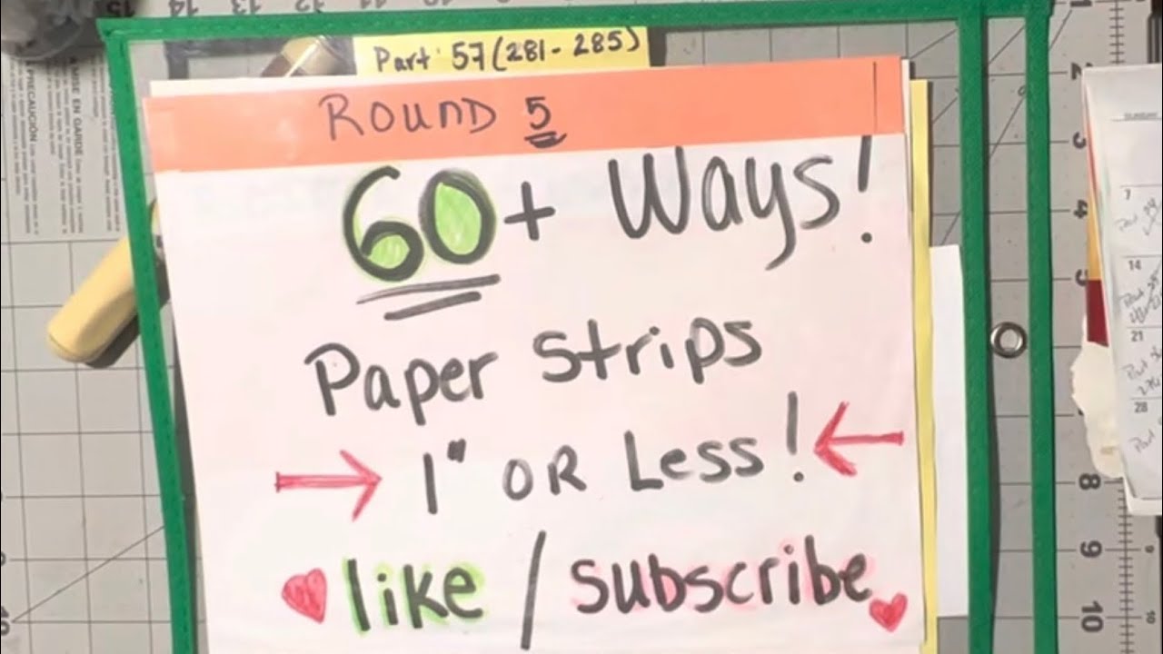 (872) 5️⃣ part 57 (281-285) 60+ Ways to use your paper strips 1” or ...
