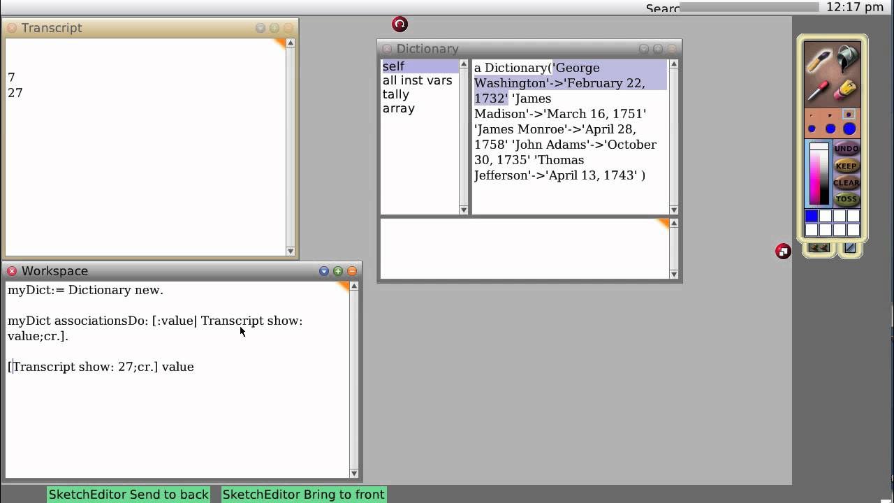 squeak smalltalk tutorial: code blocks are objects! 0.0.0.9.mov - YouTube