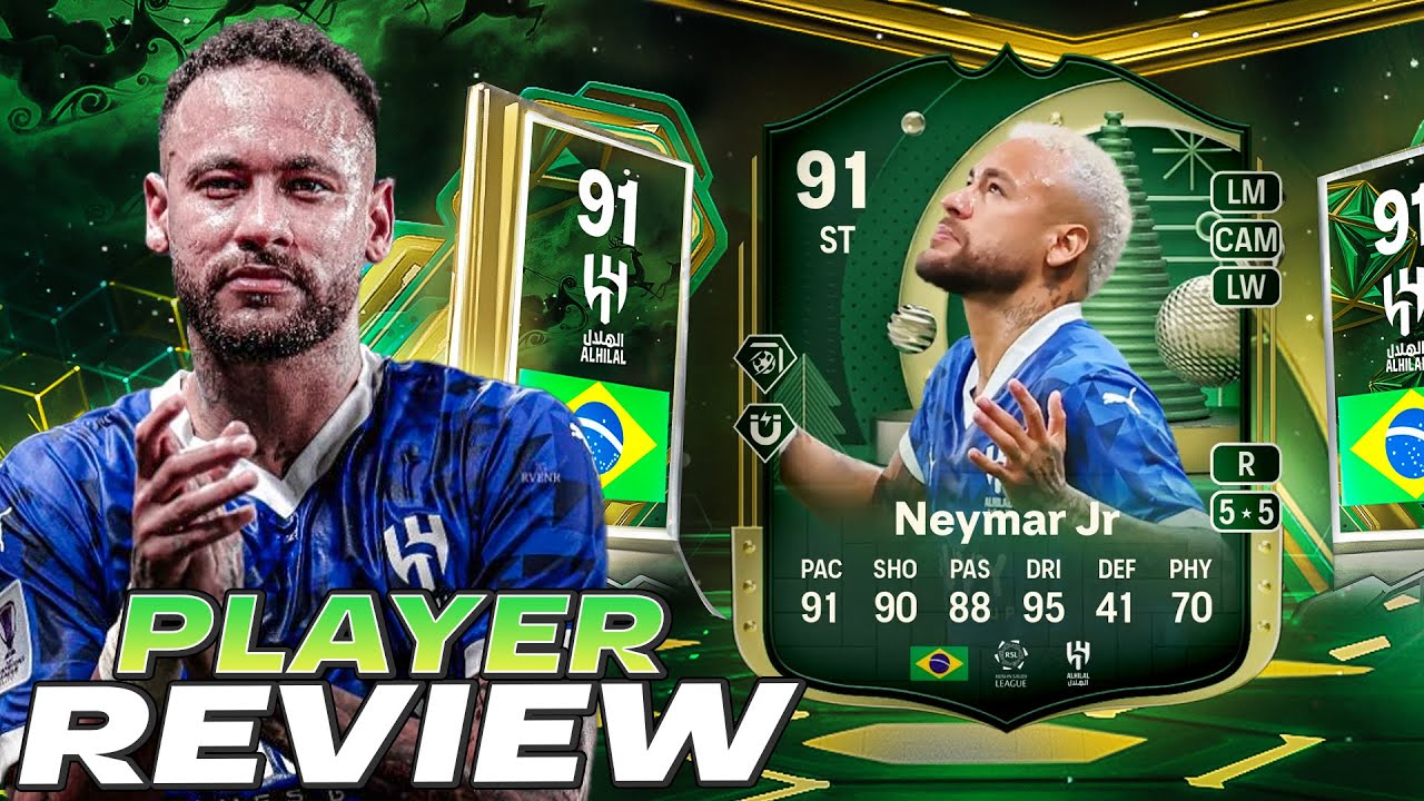 🥶91 WINTER WILDCARD NEYMAR PLAYER REVIEW - EA FC 25 ULTIMATE TEAM - YouTube