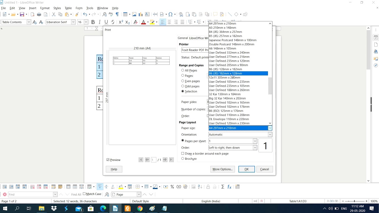 Print and PrintPreview in LibreOffice Writer - YouTube