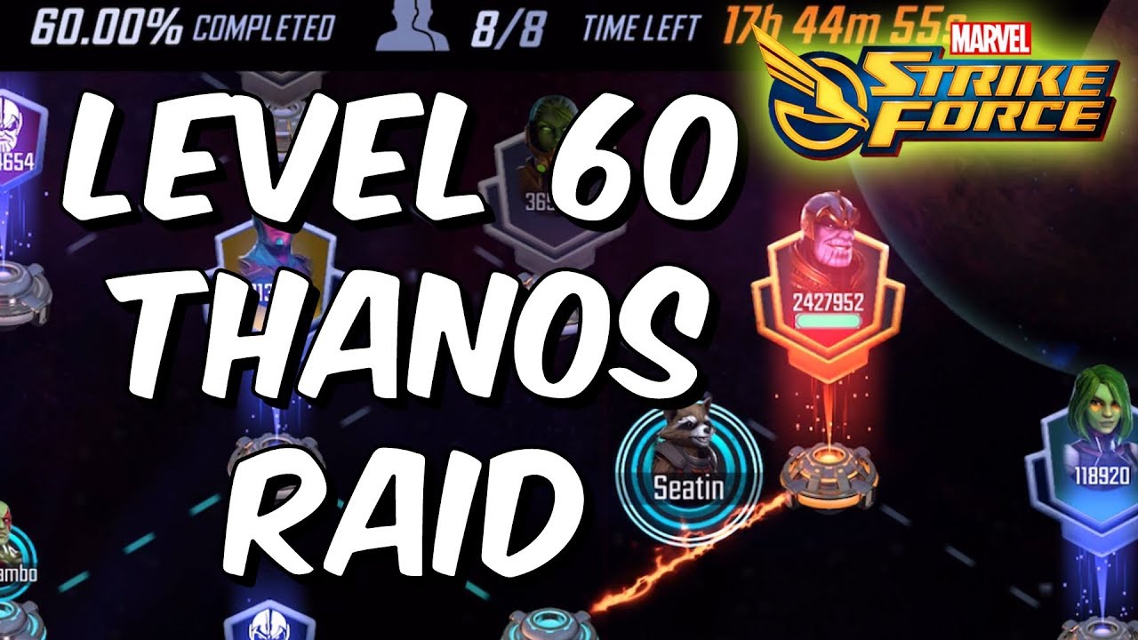 Level 60 Thanos Raid - Marvel Strike Force - Patch 1.1 Infinity War ...
