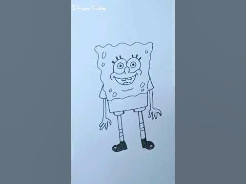 رسم سبونج بوب خطوة بخطوة للمبتدئين سهل جدا How To Draw SpongeBob Super ...