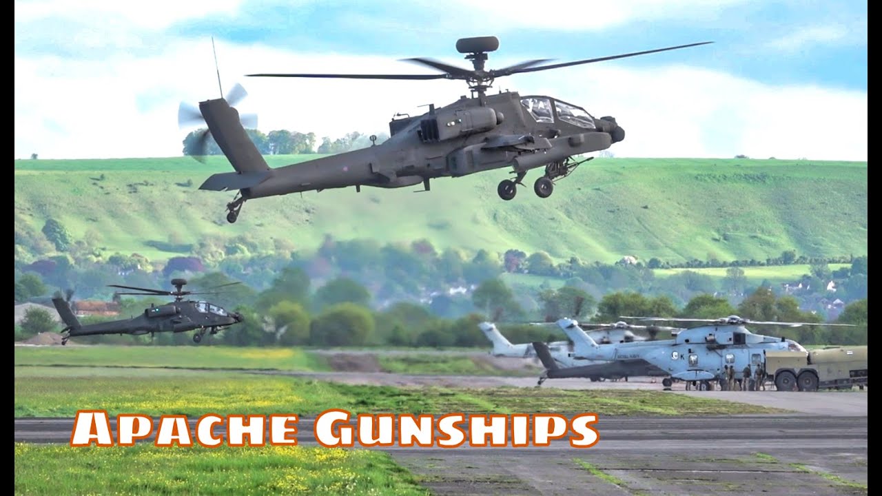 Apache Gunships and Merlins - YouTube