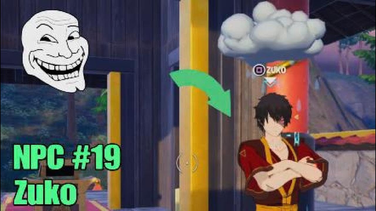 Where to Find Fortnite NPC #19 Zuko - Chapter 5 Season 2 - YouTube