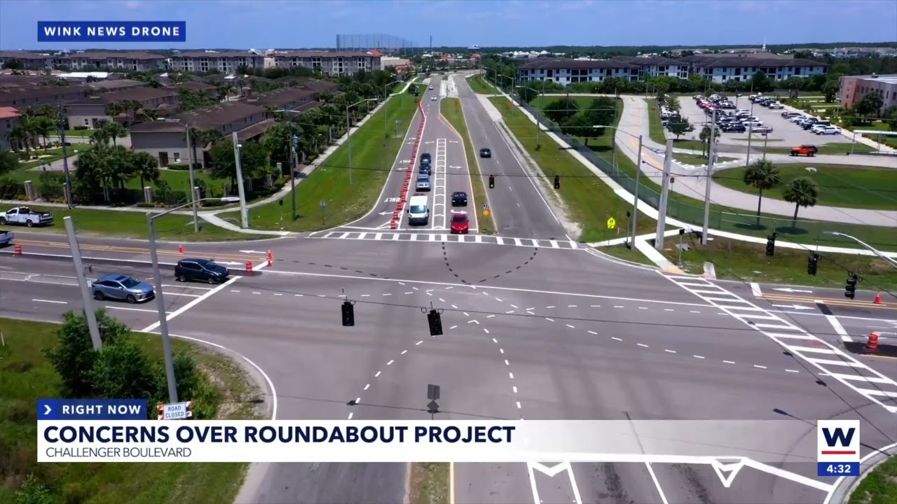 Roundabout incoming for Winkler and Challenger intersection - YouTube
