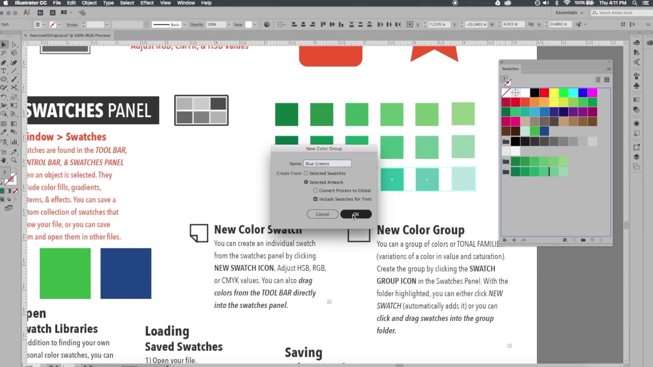 Swatches Panel - YouTube