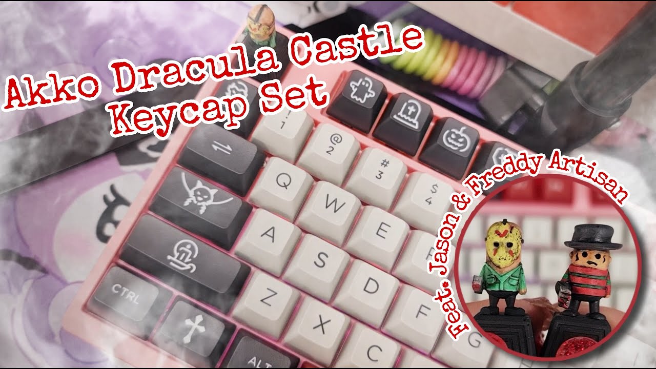 Halloween Keycap | Akko Dracula Casrtle feat. Jason & Freddy - YouTube