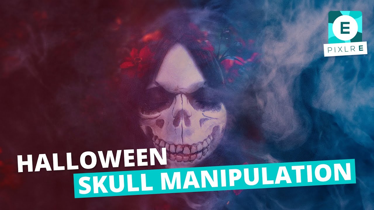 Pixlr E Skull Manipulation Tutorial for Halloween in Pixlr E - YouTube