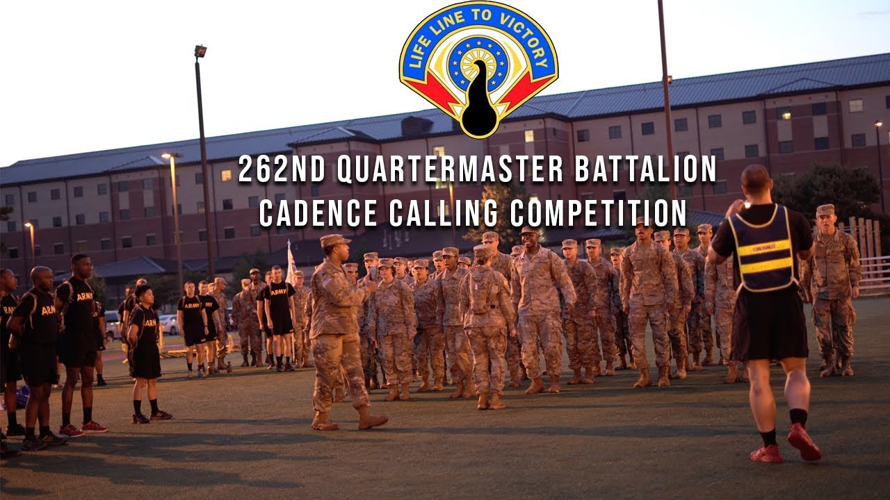 262nd Quartermaster Battalion Cadence calling competition - YouTube