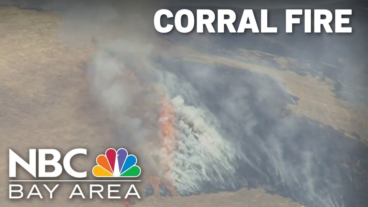Firefighters continue to battle Corral Fire near Tracy, Livermore - YouTube