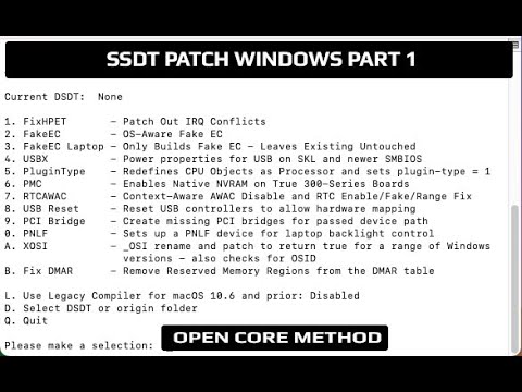Easiest SSDT Patching for Windows [ Hackintosh Open Core] Part 1 - YouTube