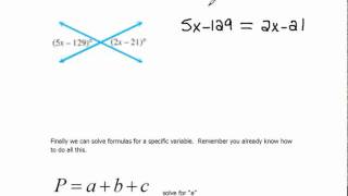 Solving Vertical Angles 2.5