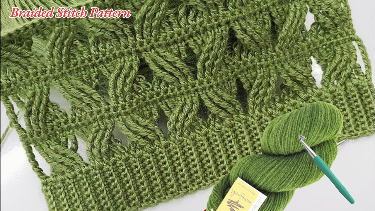 Easy Crochet Braided Stitch Pattern Tutorial - YouTube