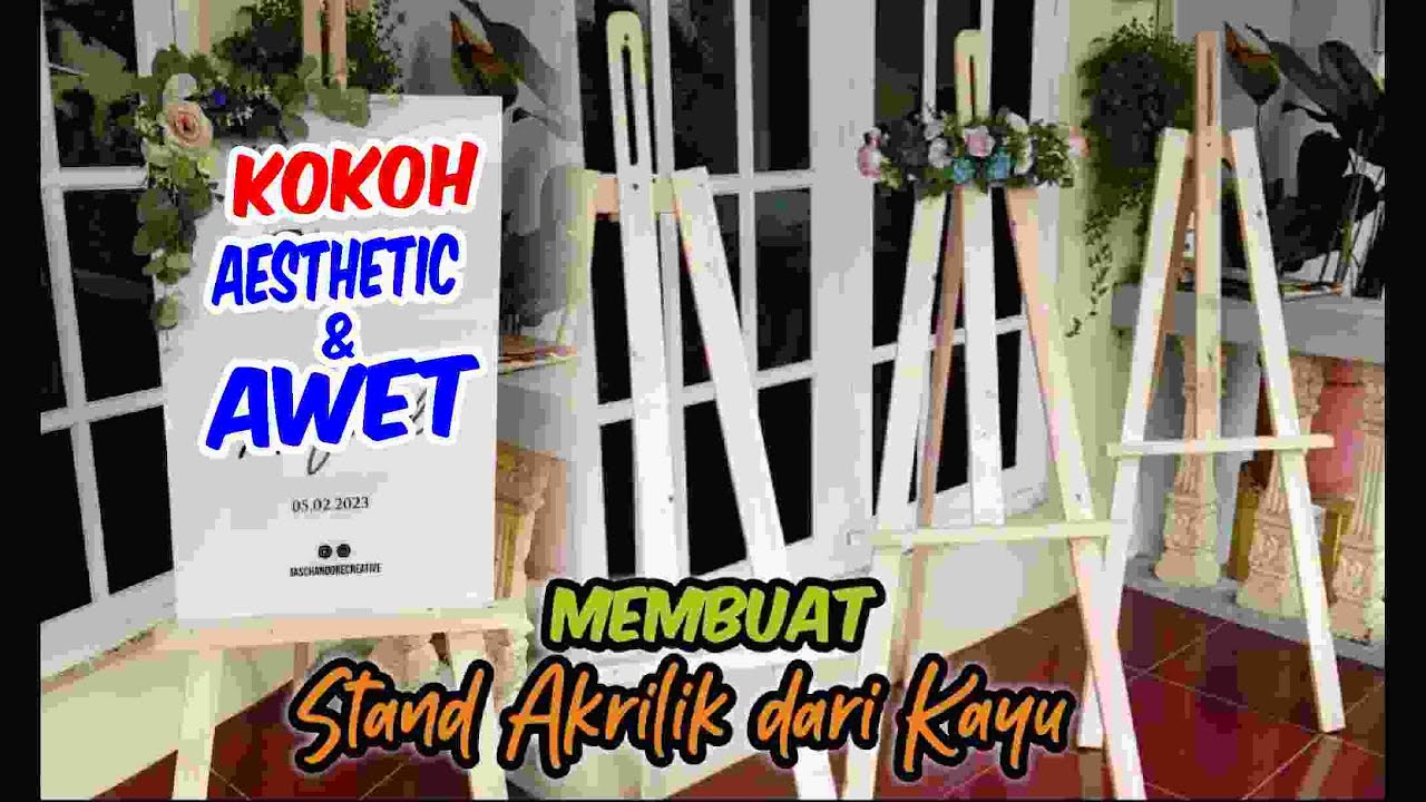 MEMBUAT STAND AKRILIK KAYU - YouTube