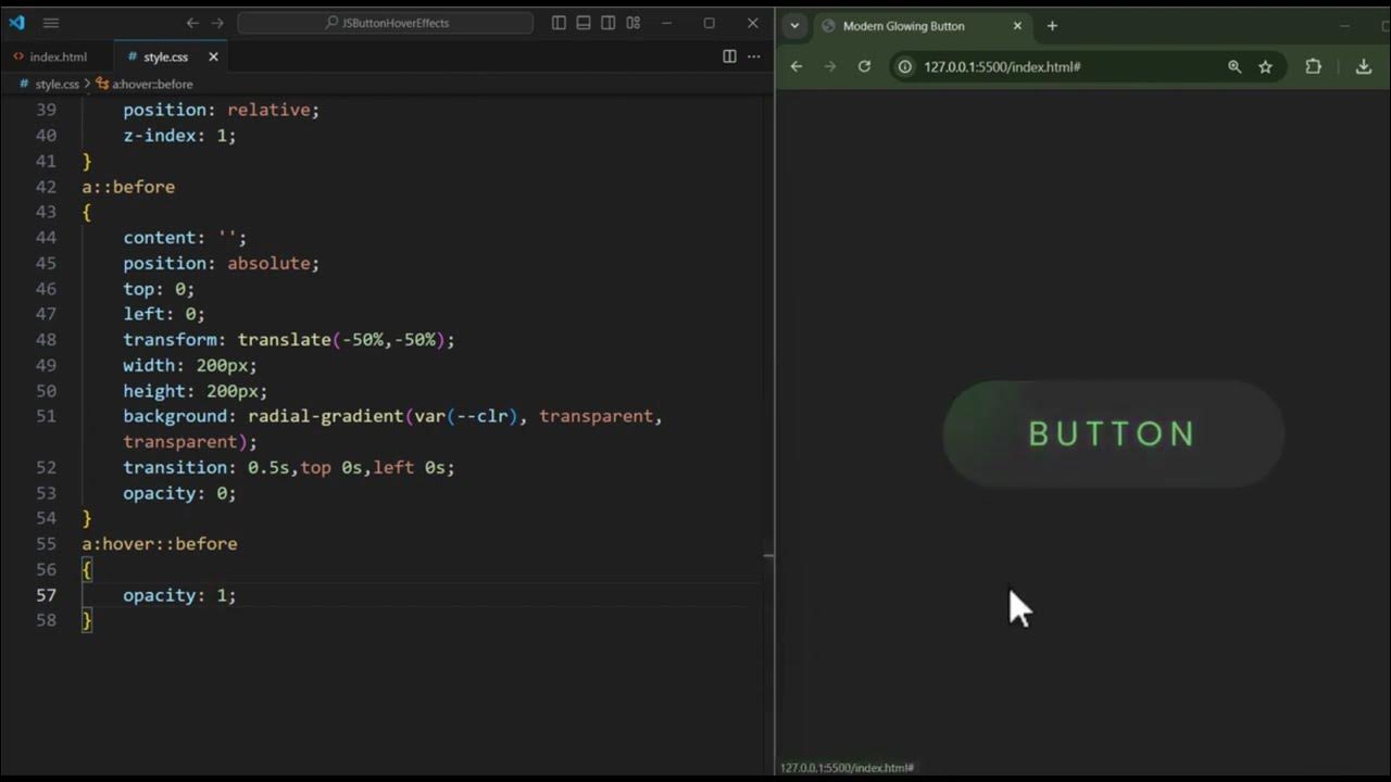 Amazing_Button_Hover_Effect_using_CSS_&_Vanilla_Javascript #webdevelopment #webdesign #html #css ...