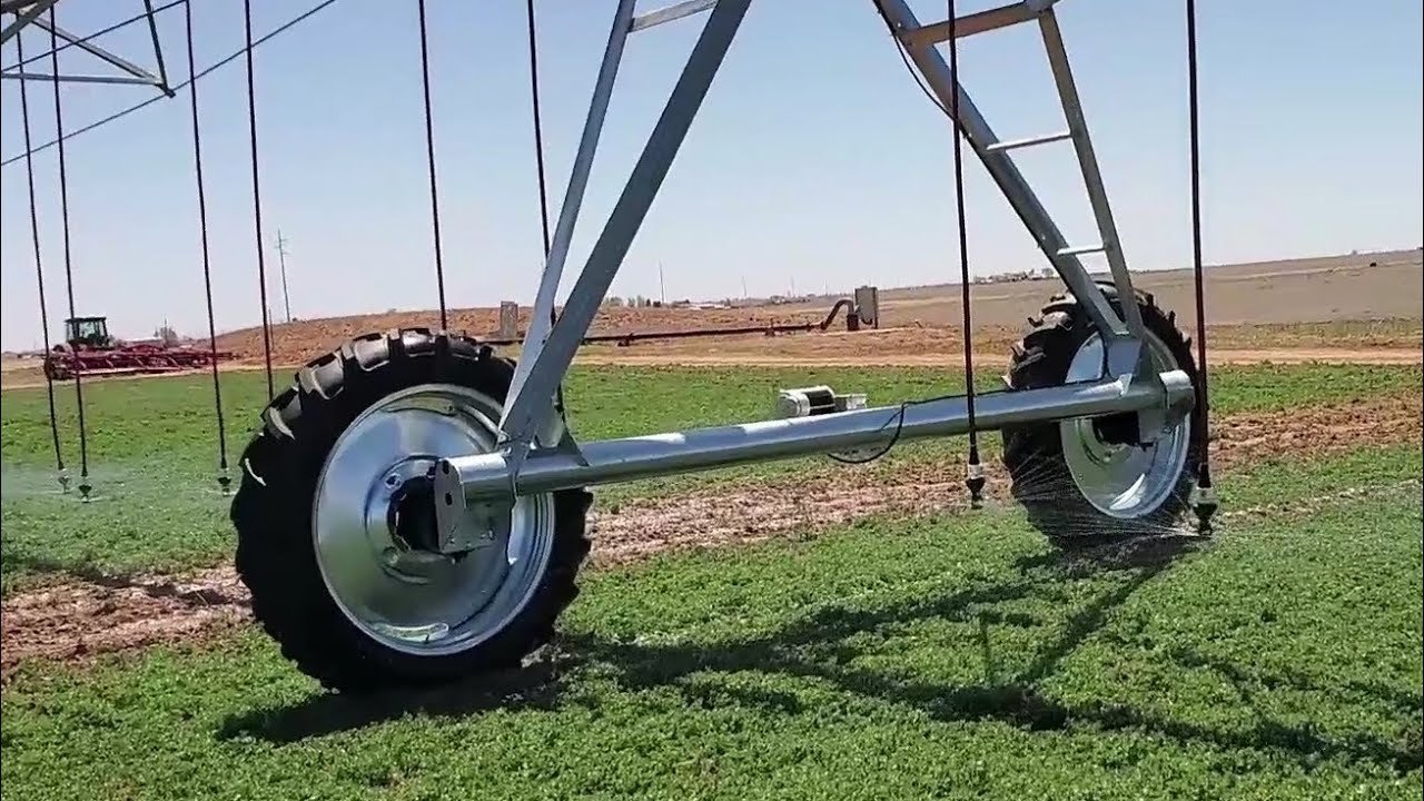 New irrigation system (center pivot) complete!!! - YouTube