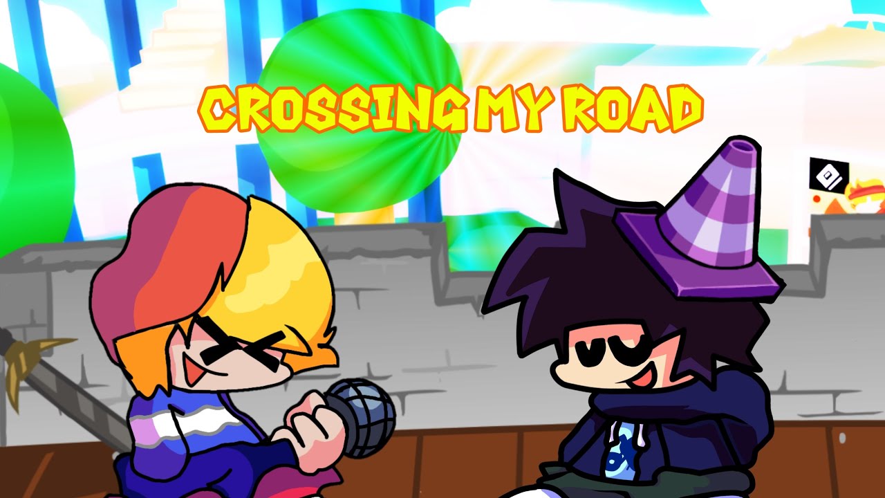 CROSSING MY ROAD but me and @FENIX-Funk sing it [+FLM] (FNF) |Vs Noob ...