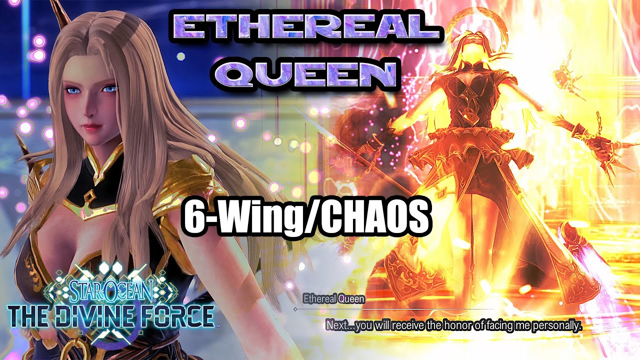 Star Ocean: The Divine Force - Ultimate Postgame Super-Boss: ETHEREAL QUEEN - 6-Wing/CHAOS - YouTube