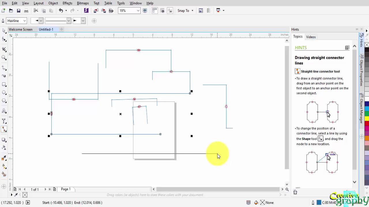 dimension and connector - corel draw tutorial for beginner (17) - YouTube