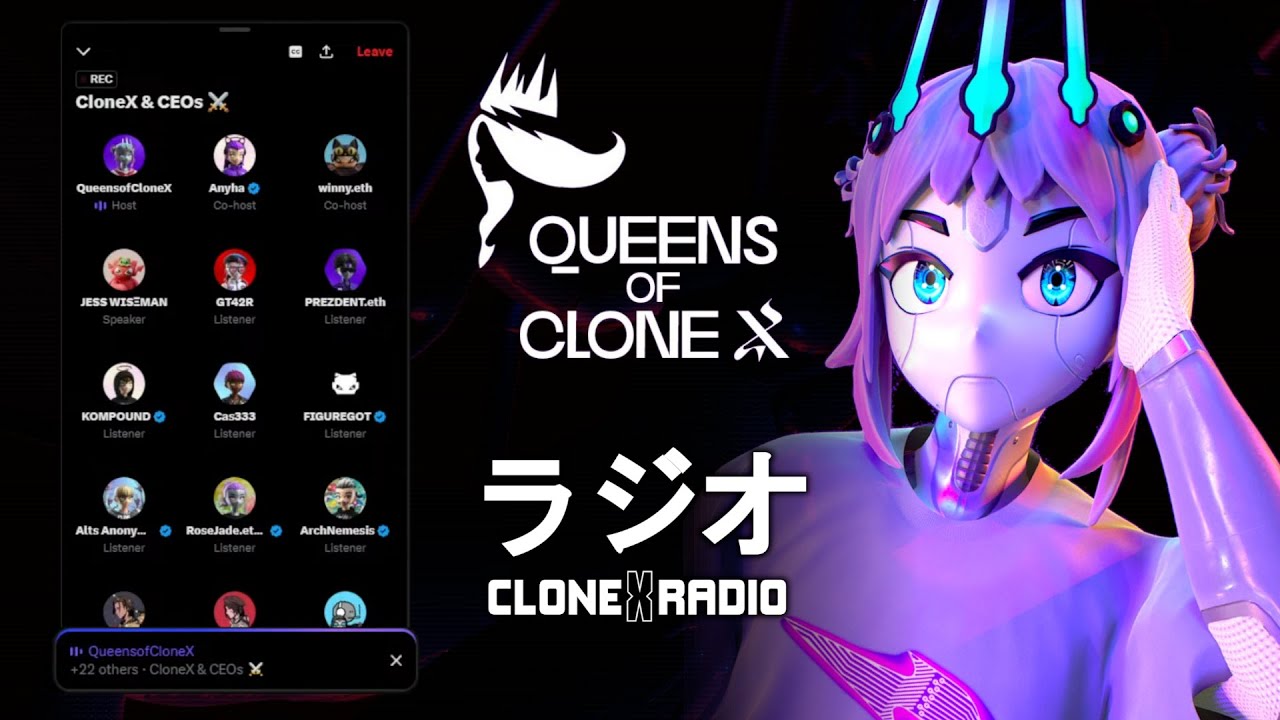 "Queens of CloneX: AI & Fashion" Twitter Spaces w/ CloneX Radio - YouTube