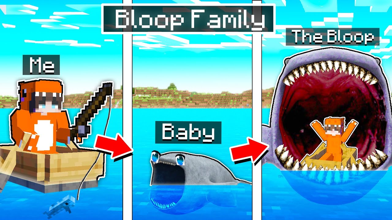I Fooled My Friend as BLOOP FAMILY in Minecraft - YouTube